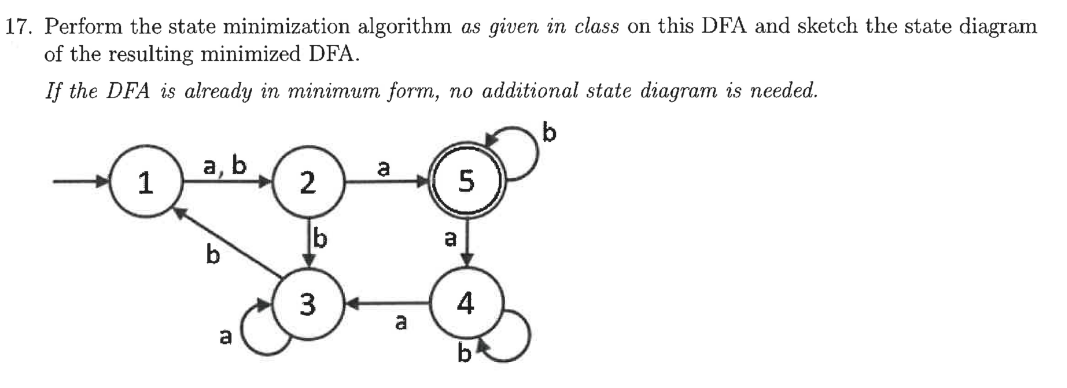Solved Perform The State Minimization Algorithm As Given In 7405