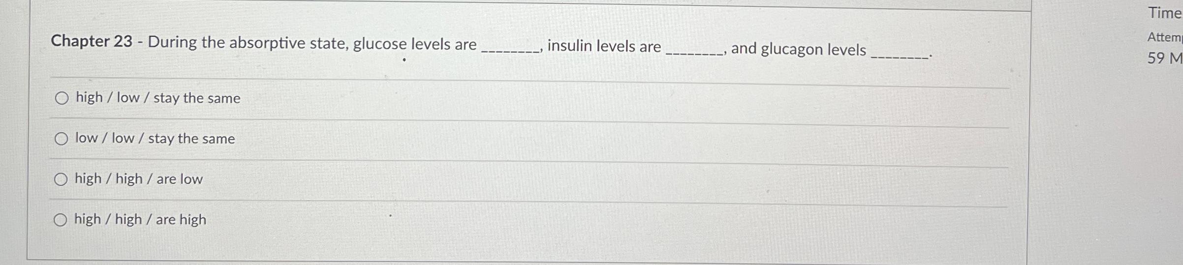 Solved Chapter 23 - ﻿During the absorptive state, glucose | Chegg.com