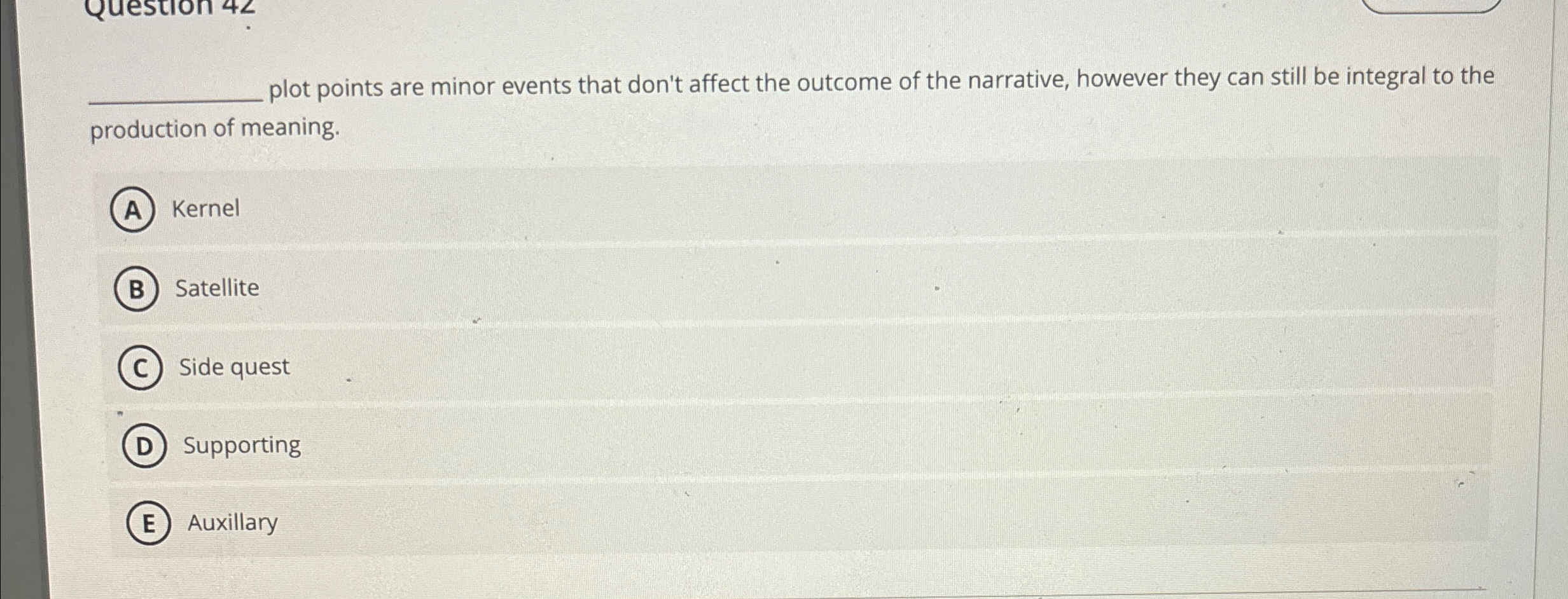 Solved plot points are minor events that don't affect the | Chegg.com