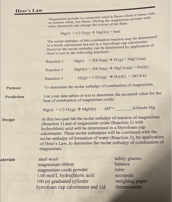 Solved Magnesium powder is commonly used in flares where it | Chegg.com