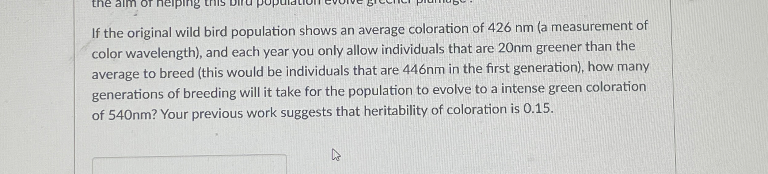 Solved If the original wild bird population shows an average | Chegg.com