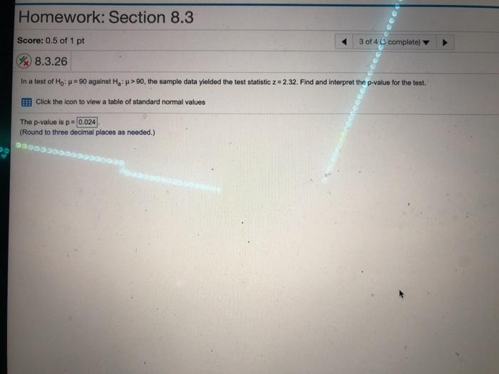Solved Homework: Section 8.3 Score: 0.5 of 1 pt 3 of 4 ( | Chegg.com