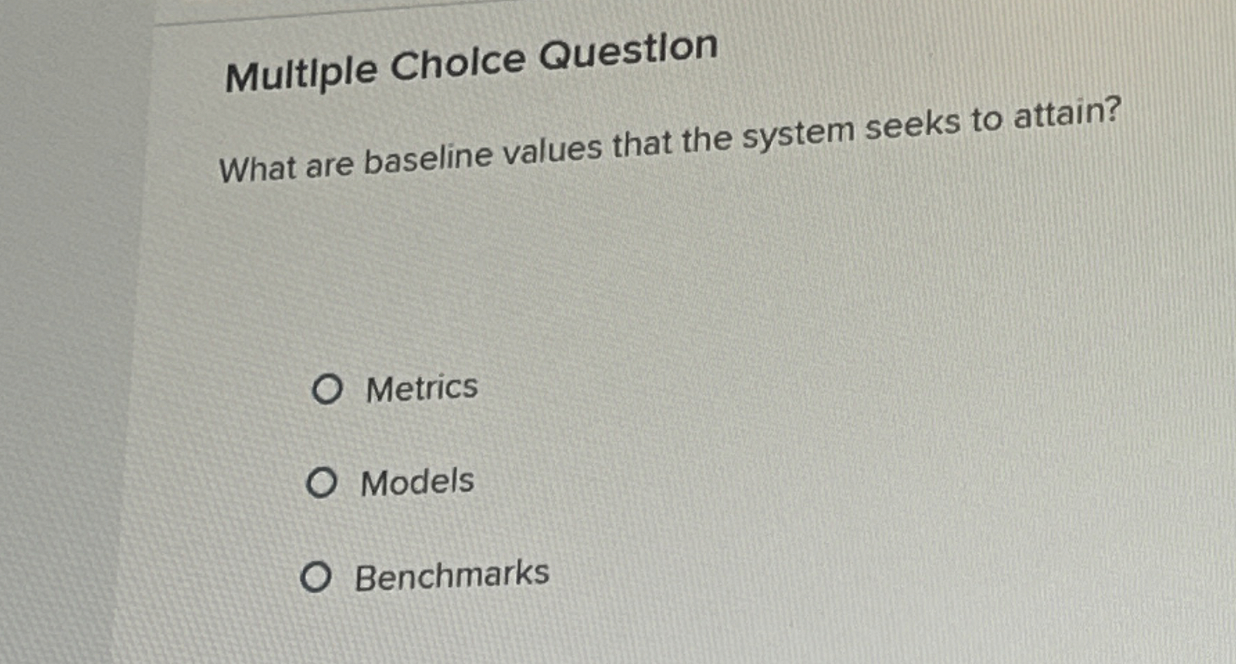 Solved Multiple Cholce QuestionWhat are baseline values that | Chegg.com