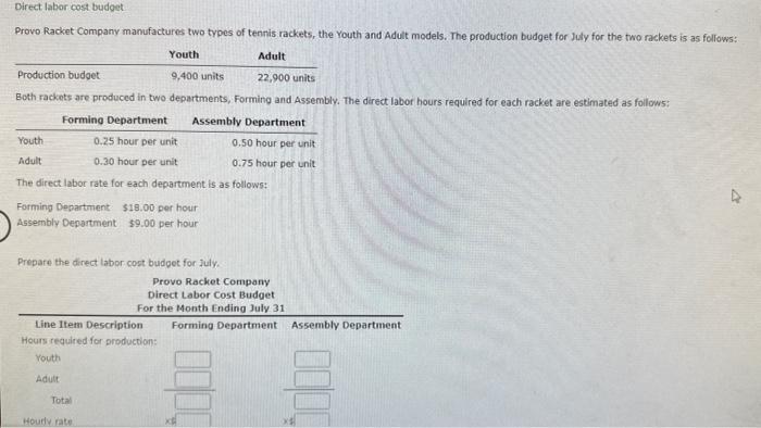 Solved Provo Racket Company manufactures two types of tennis | Chegg.com