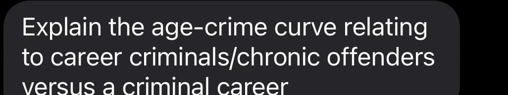Solved Explain the age-crime curve relating to career | Chegg.com