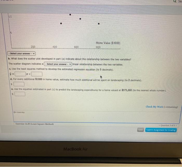 Solved David's Landscaping has collected data on home values | Chegg.com