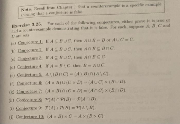 Solved Note. Recall from Chapter 1 that a counterexample is | Chegg.com