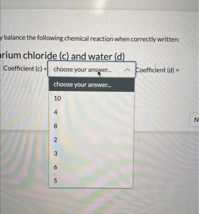 Solved Use the dropdown menus to select values for the | Chegg.com