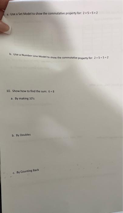 Solved Use a Set Model to show the commutative property for: | Chegg.com