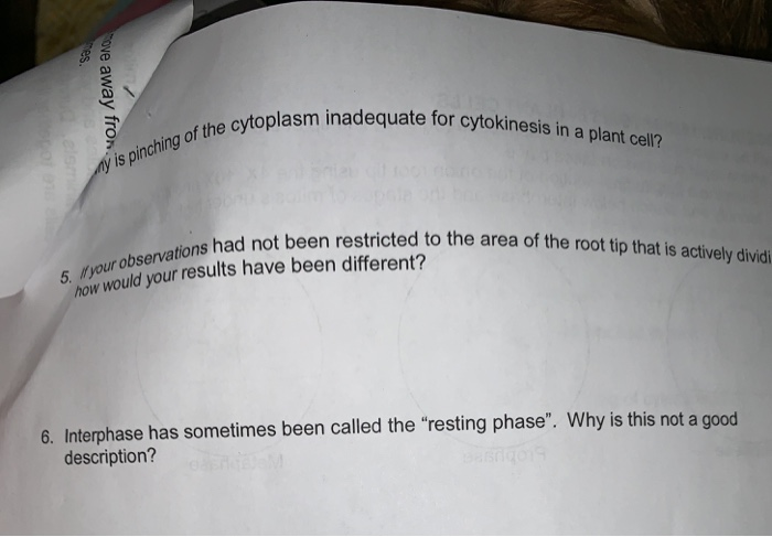 Solved y is pinching of the cytoplasm inadequate for | Chegg.com