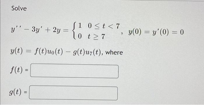 Solved Solve y(0) = y'(0) = 0 -- ſ1 0 3 | Chegg.com