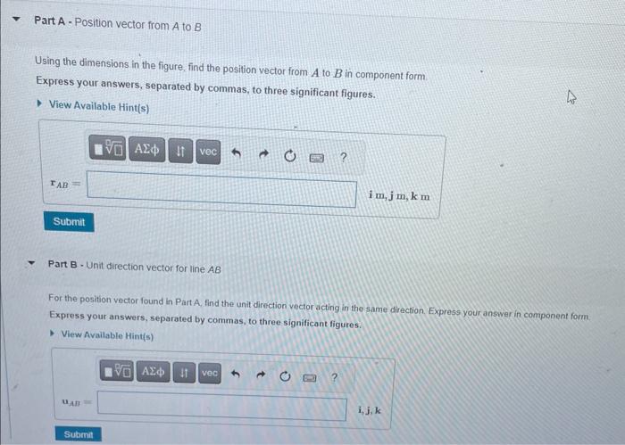 Solved Learning Goal: To find a position vector between two | Chegg.com