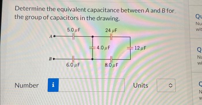 Solved Determine the equivalent capacitance between A and B | Chegg.com