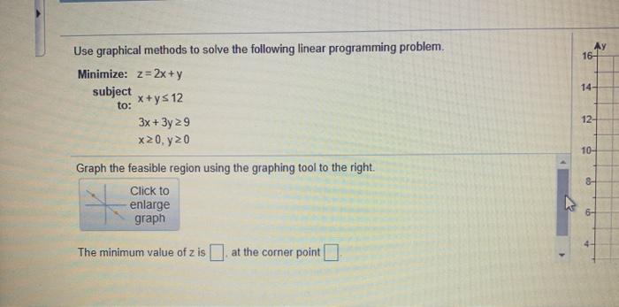 Solved Ay 16- 14- Use graphical methods to solve the | Chegg.com