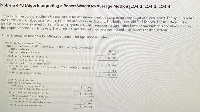Solved Problem 4-18 (Algo) Interpreting a | Chegg.com