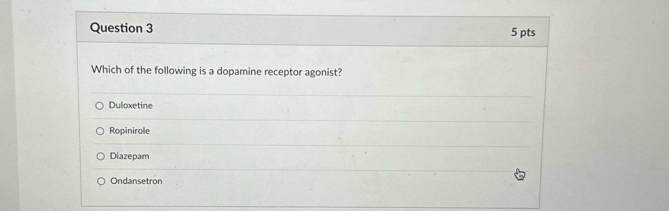 Solved Question 35 ﻿ptsWhich of the following is a dopamine | Chegg.com