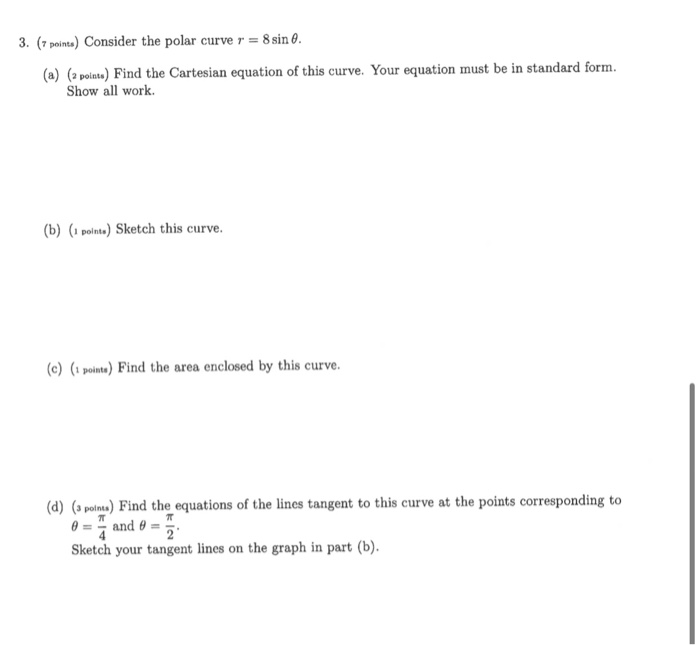 Solved 1. (3 points) Plot and label the following polar | Chegg.com