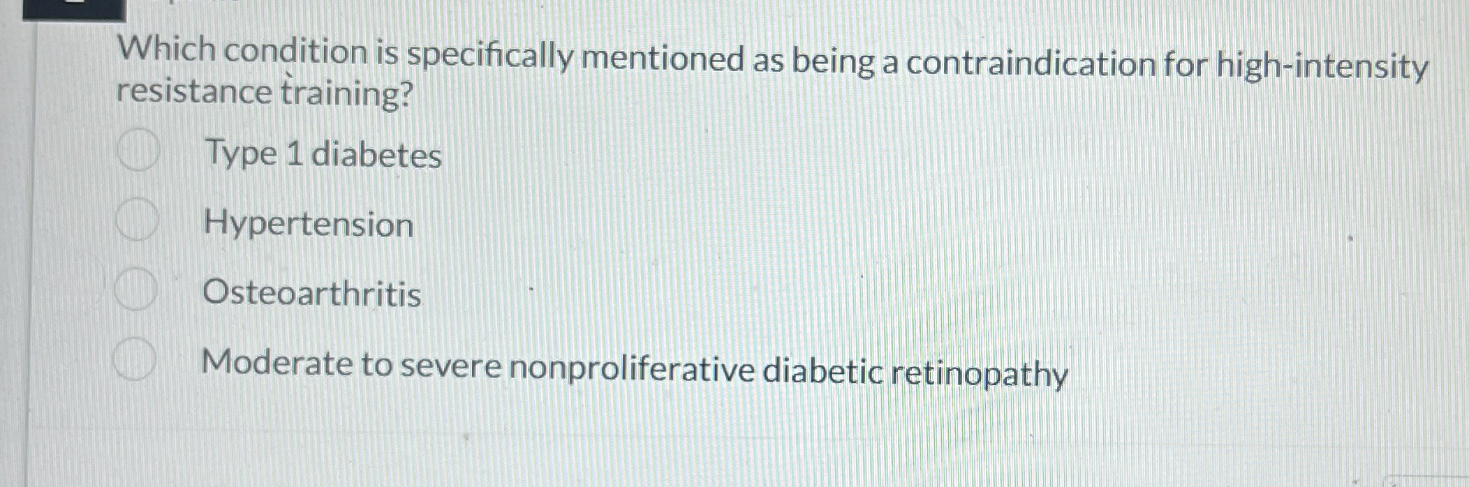 Solved Which condition is specifically mentioned as being a | Chegg.com