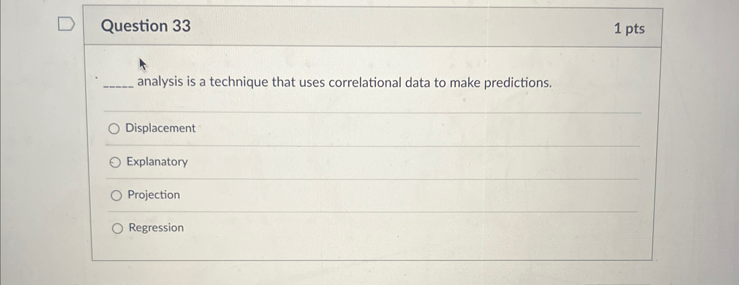 Solved Question 331 ﻿ptsanalysis is a technique that uses | Chegg.com