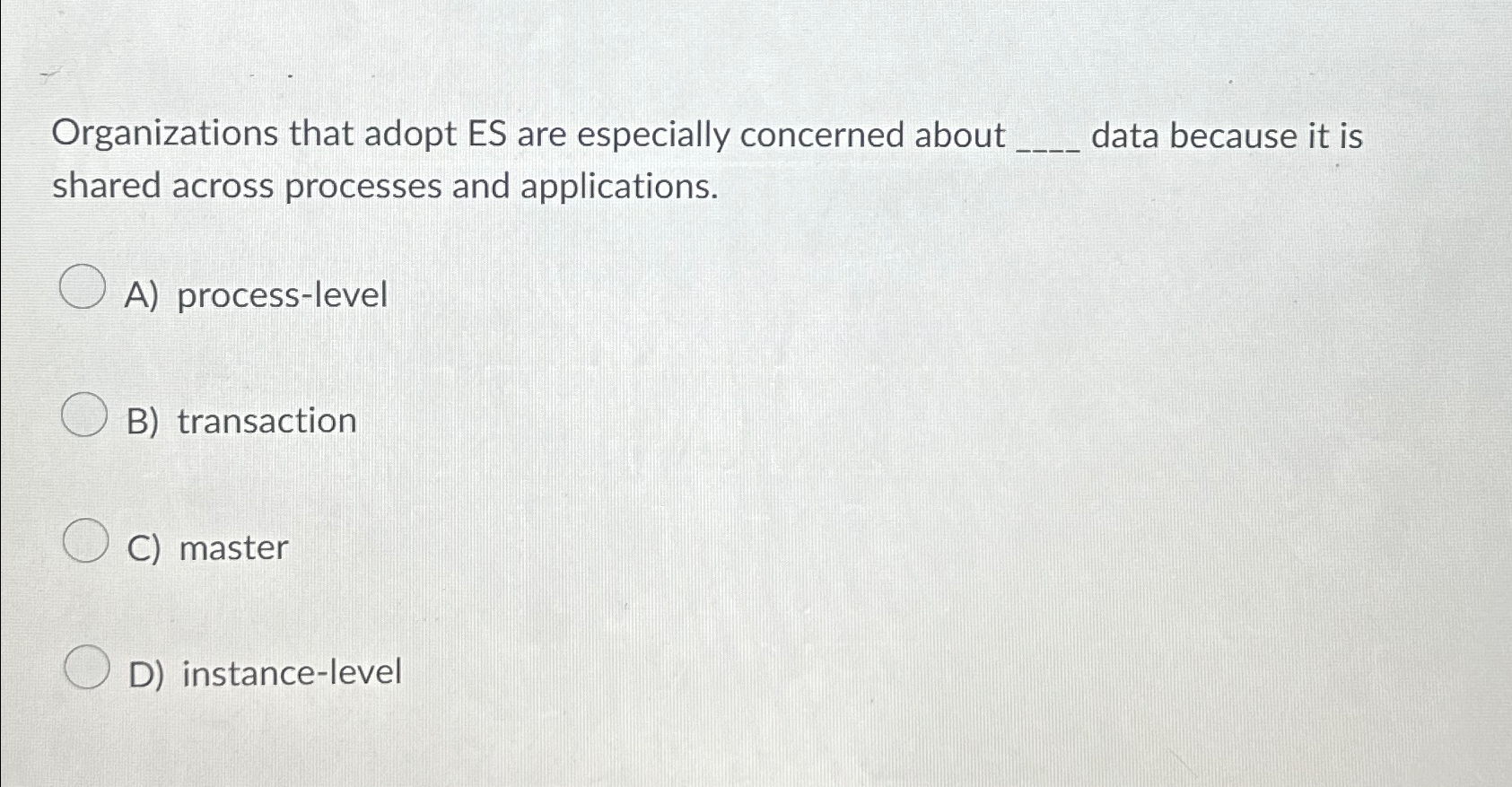 Solved Organizations that adopt ES are especially concerned | Chegg.com