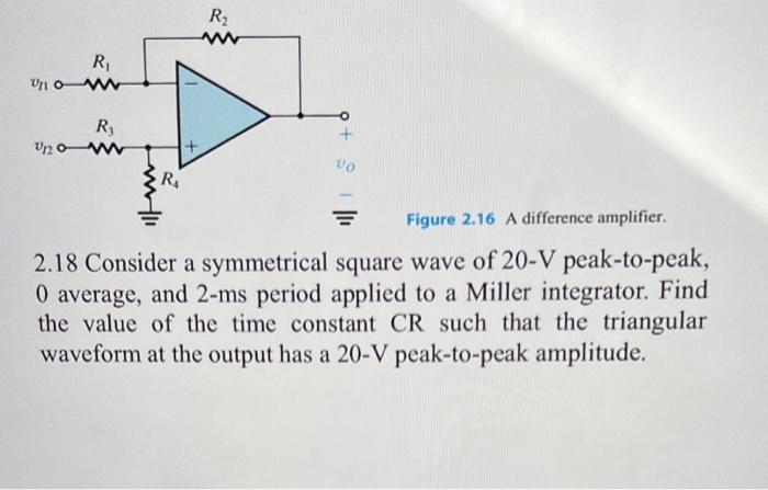 Solved 2.18 Consider a symmetrical square wave of 20−V | Chegg.com