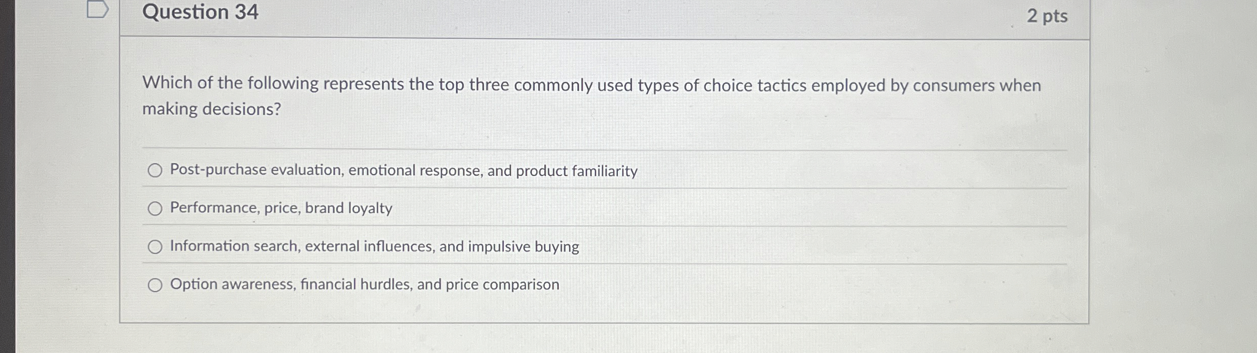 Solved Question 342 ﻿ptsWhich of the following represents | Chegg.com