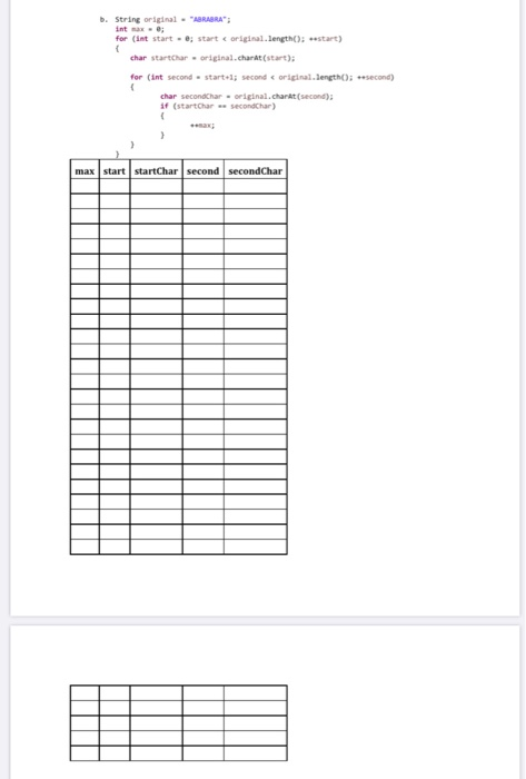 Solved 6. (12 points; 6 points each) Trace the following | Chegg.com