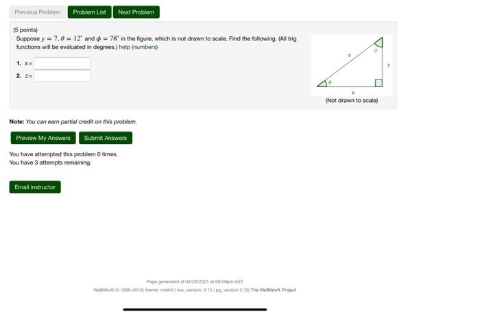 Solved Previous Problem Probler List Next Problem 15 points) | Chegg.com