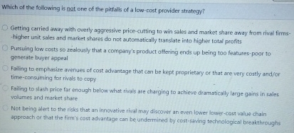 Solved Which of the following is not one of the pitfalls of | Chegg.com