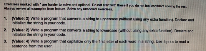 Solved Exercises marked with are harder to solve and | Chegg.com