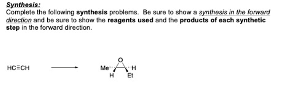 Solved Synthesis:Complete the following synthesis problems. | Chegg.com