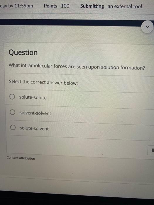 Solved day by 11:59pm Points 100 Submitting an external tool | Chegg.com