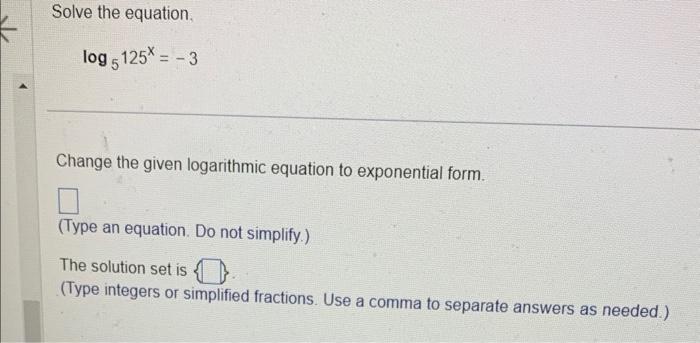 Solved Solve the equation. log381=2x+2 Change the given | Chegg.com