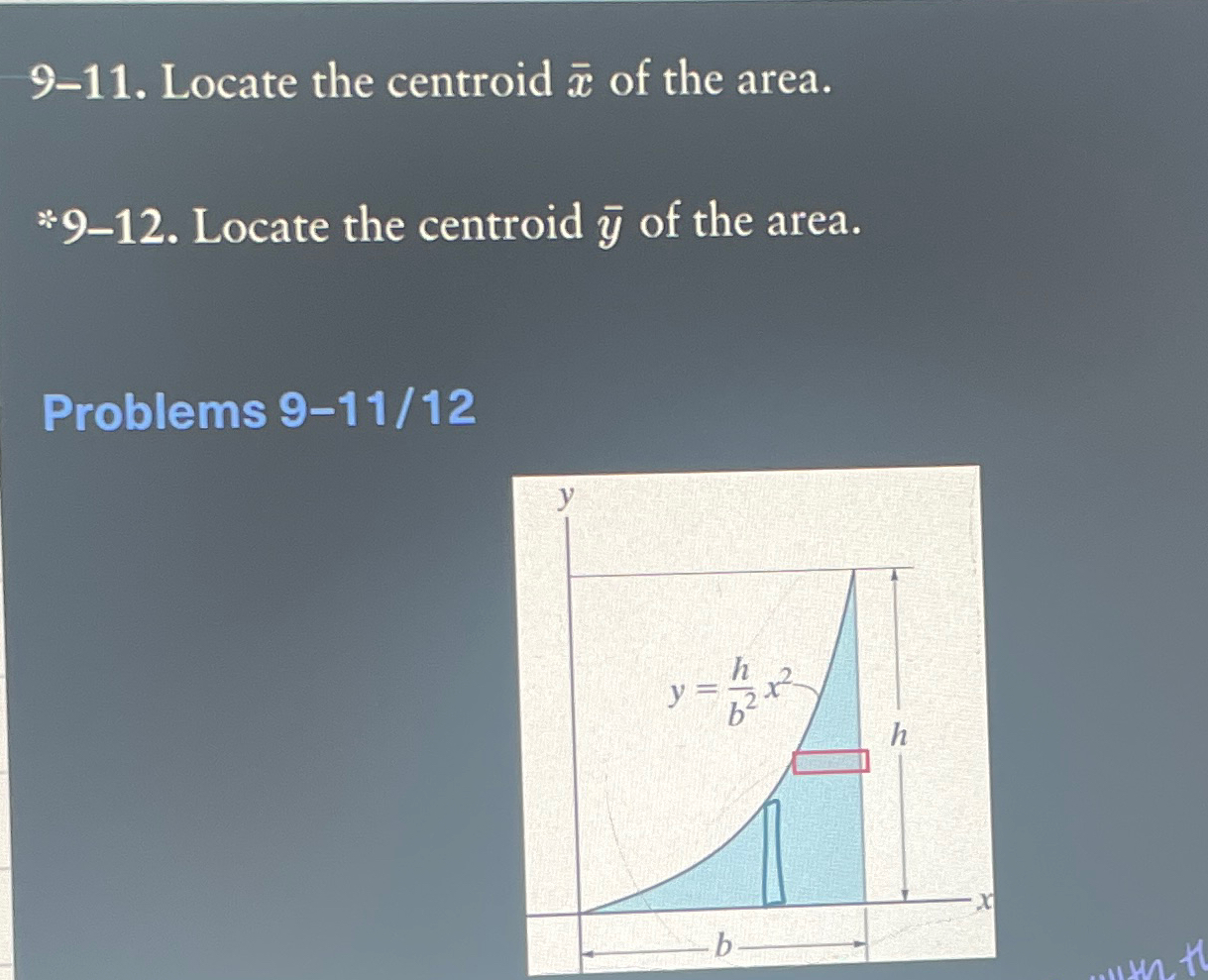 Solved *9-12. ﻿Locate the centroid ?bar (y) ﻿of the | Chegg.com