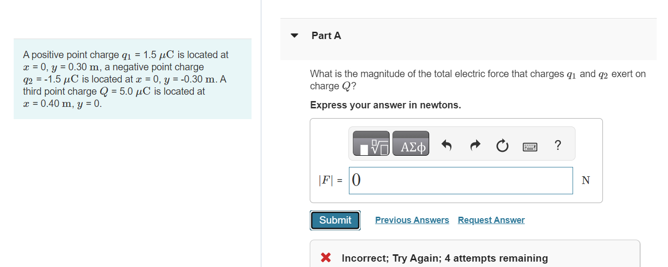 Solved A positive point charge q1=1.5μC ﻿is located at | Chegg.com