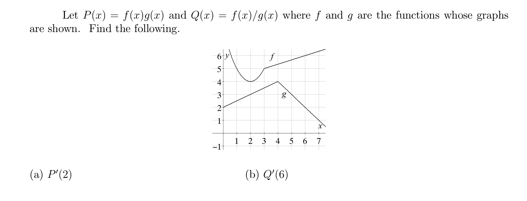 Solved Let P(x)=f(x)g(x) ﻿and Q(x)=fxg(x) ﻿where f ﻿and g | Chegg.com