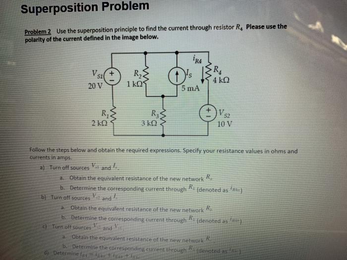 Solved Superposition Problem Problem 2 Use the superposition | Chegg.com