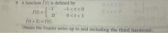 Solved 4 A function f(x) is defined by f(x)=⎩⎨⎧a0−a0 | Chegg.com