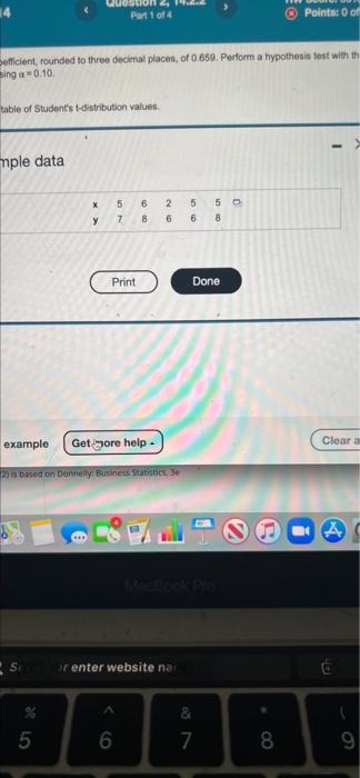 Solved The accompanying data have a correlation coefficient, | Chegg.com