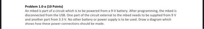Solved Problem 10 A 10 Points An Mbed Is Part Of A 