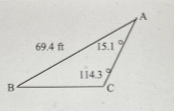 Solved determine the sides and angles of this triangle | Chegg.com