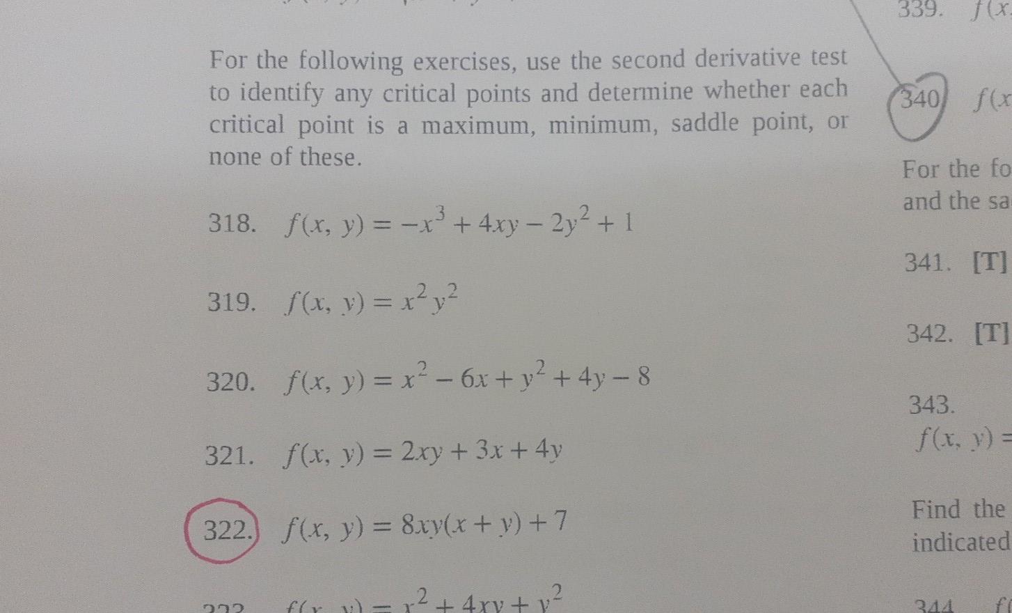 Solved 339. f(x For the following exercises, use the second | Chegg.com