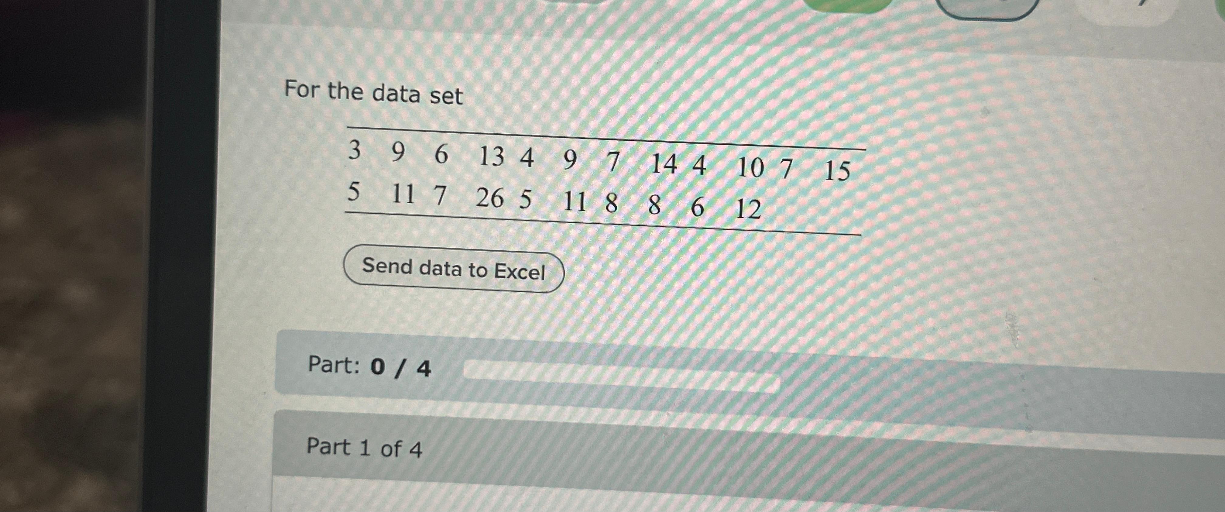 For the data | Chegg.com