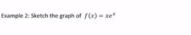 Solved Example 2: Sketch the graph of f(x)=xex | Chegg.com