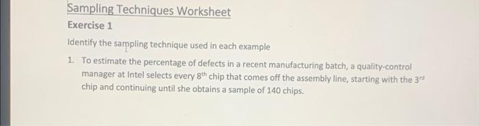 Solved HIGHER COLLEGES OF TECHNOLOGY Sampling Techniques | Chegg.com