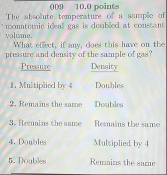 Solved 009,10.0 ﻿pointsThe absolute temperature of a sample | Chegg.com