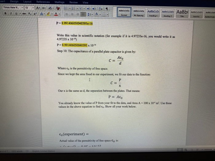 Solved usert Design Layout References Mallings Review View | Chegg.com