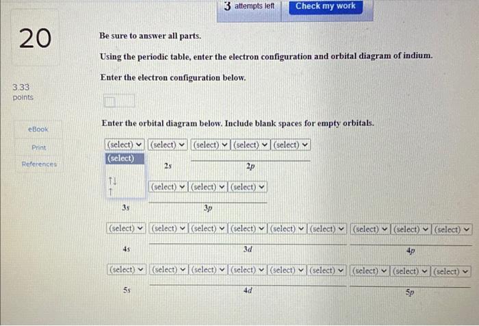 Solved Be sure to answer all parts. Using the periodic | Chegg.com