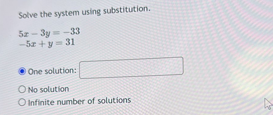 Solved Solve the system using | Chegg.com