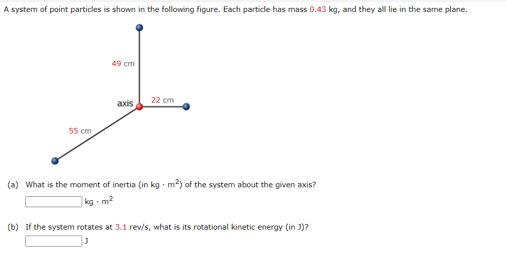 Solved A system of point particles is shown in the following | Chegg.com